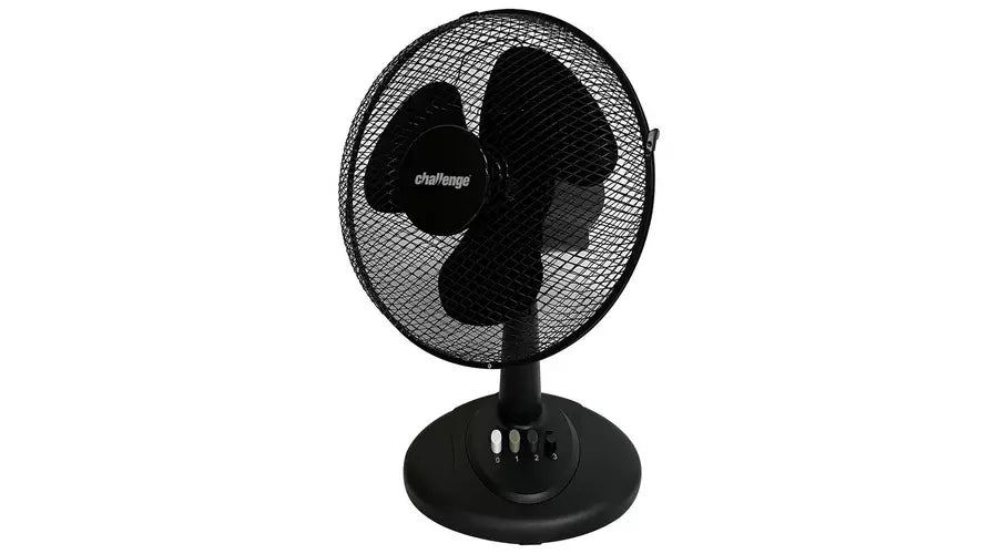 Challenge 12 Inch Oscillating Desk Fan - Black– buyinstor