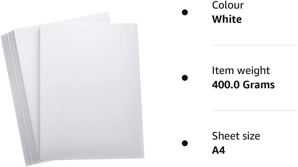 A4 Premium Super Thick White 400gsm Craft Printing Card (25 Sheets ...
