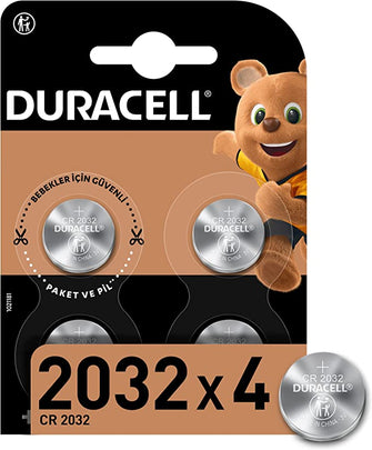 Duracell Custom 2032 Lithium Button Cell 3V, 4-pack (CR2032) in key ch ...