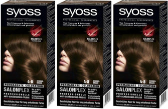 Syoss Colouration 4-8 Chocolate Brown Pack of 3 x 115 ml– buyinstor