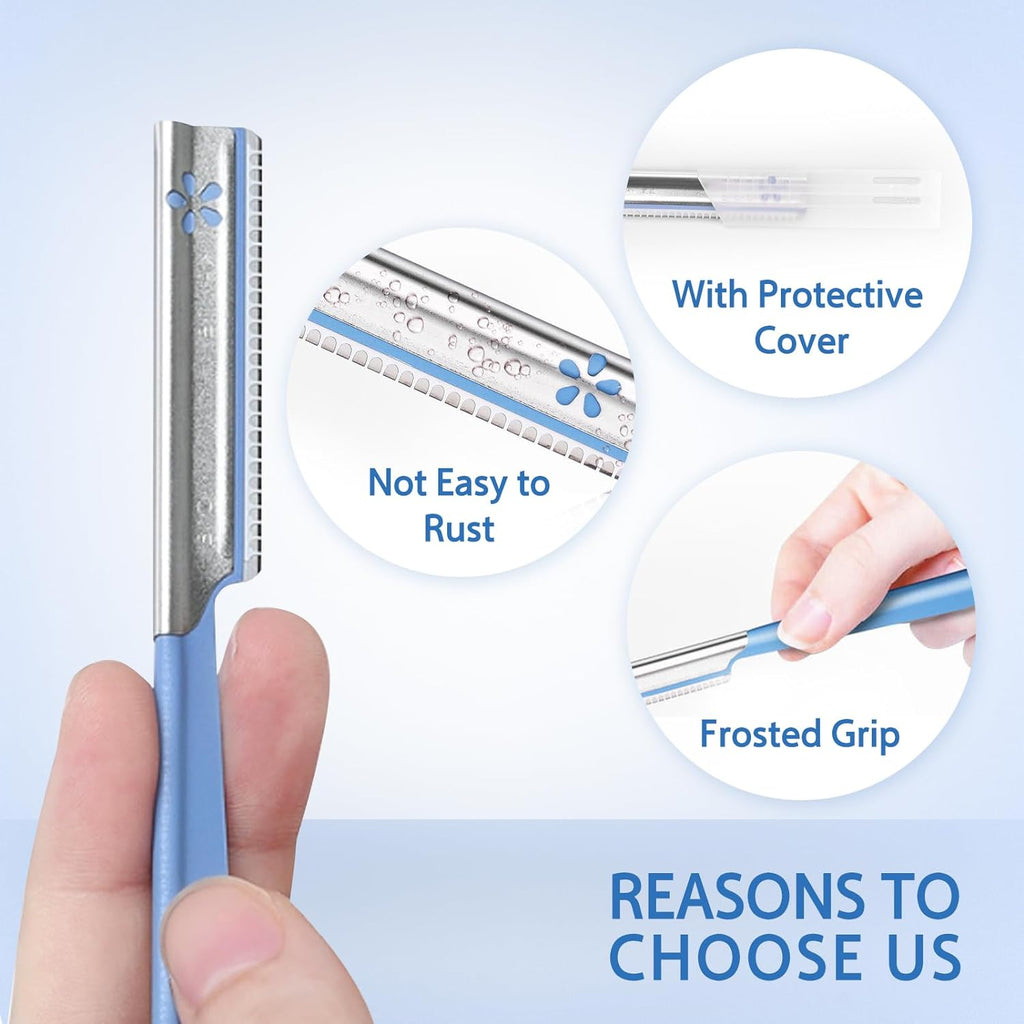 Womens Facial Razor Hair Removal - 3pcs Dermaplaning Blades for the Fa ...