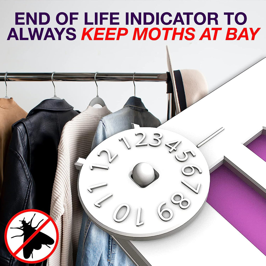 Aviro Moth Repellent for Wardrobes - 6 Moth Killer Hangers with Natura ...